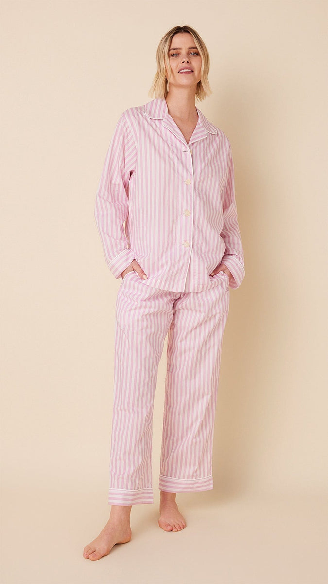 Classic Stripe Luxe Pima Long-Sleeved Pajama - Pink – The Cat's Pajamas
