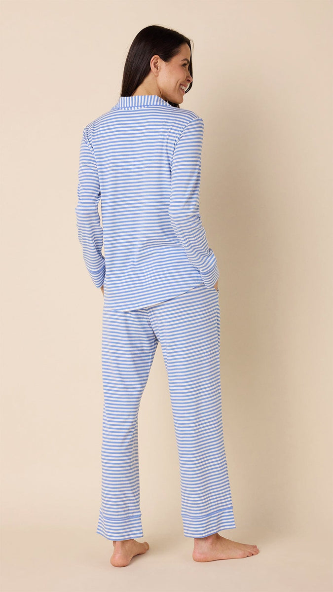 Essential Stripe Pima Knit Pajama - Provence – The Cat's Pajamas