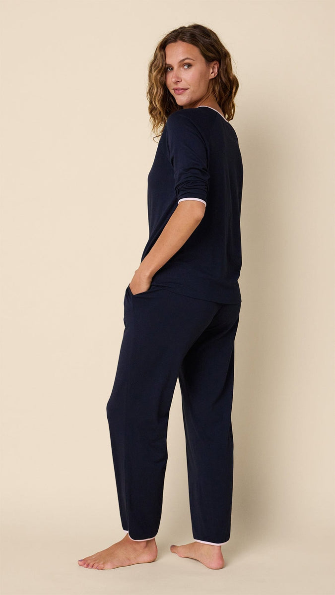 Classic Pima Knit Simple Set - Black – The Cat's Pajamas