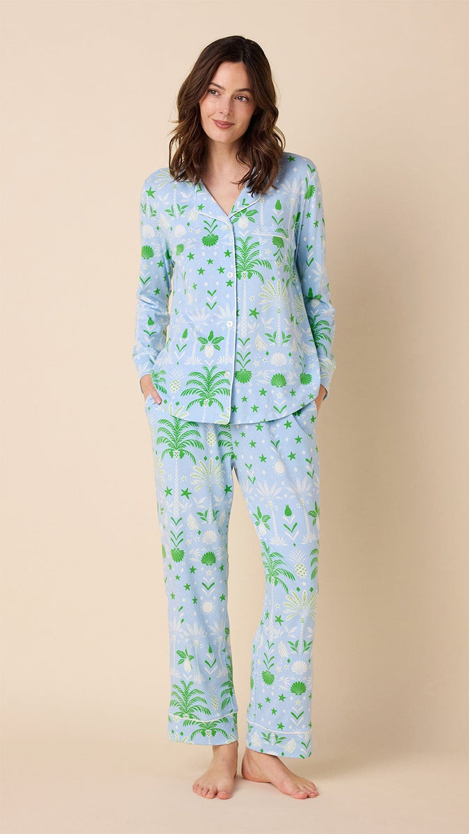 Tropicana Palm Pima Knit Pajama – The Cat's Pajamas