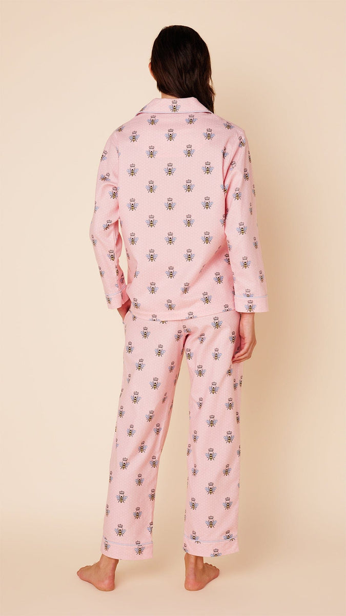 Queen Bee Flannel Pajama - Pink – The Cat's Pajamas
